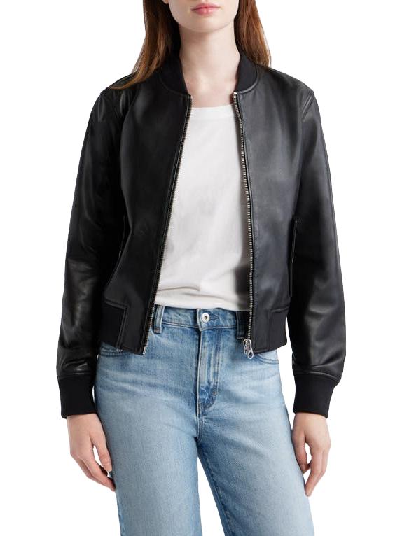 MADEWELL Madewell Shrunken Leather Bomber Jacket